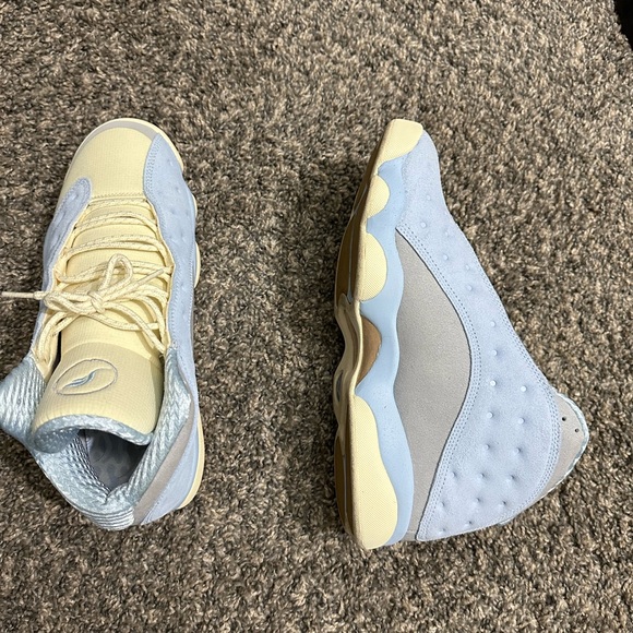 Jordan | Shoes | Jordan Cream And Blue Sneakers With Modern Design ...
